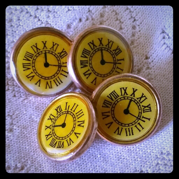 Vintage | Accessories | Vintage Lucite Clock Face Buttons | Poshmark